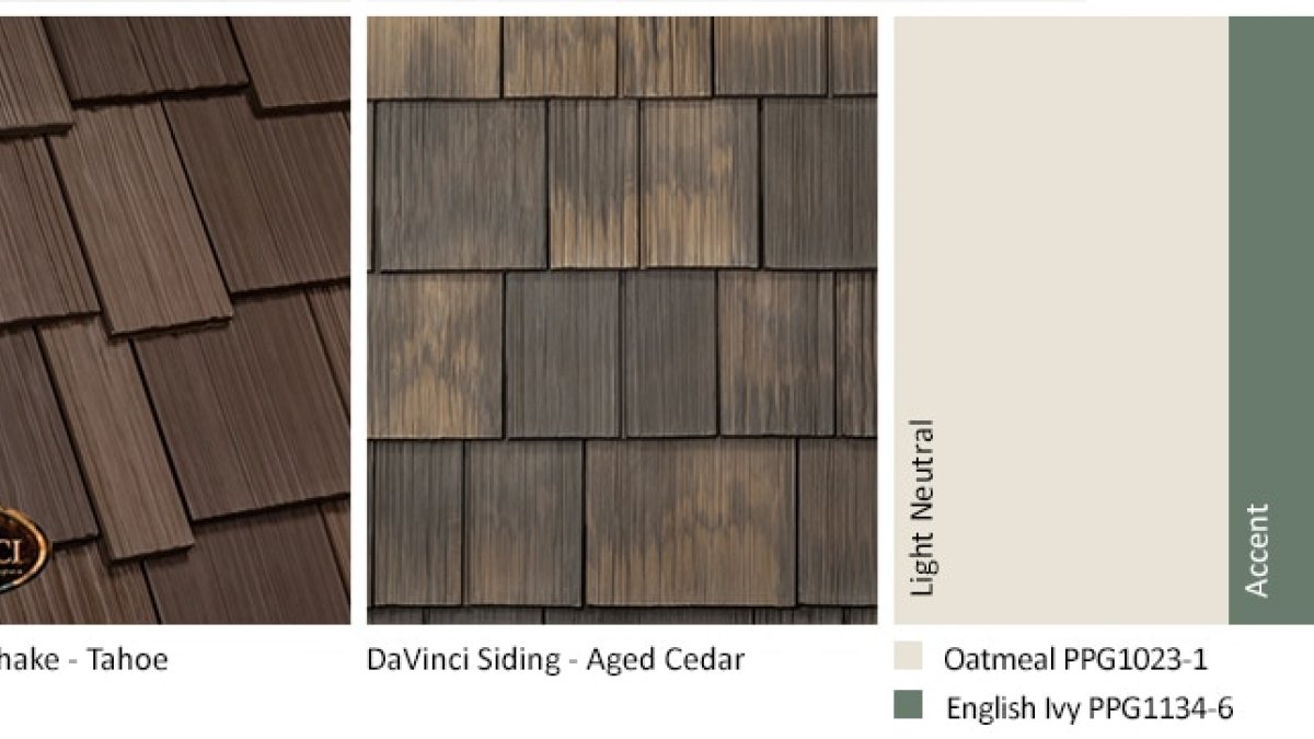 Exterior Color Schemes Featuring Aged Cedar Hand-Split Shake Siding ...