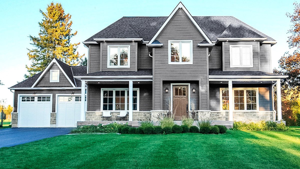 Celect 7" Horizontal Lap and Shake in Wrought Iron | Trim in Frost ...