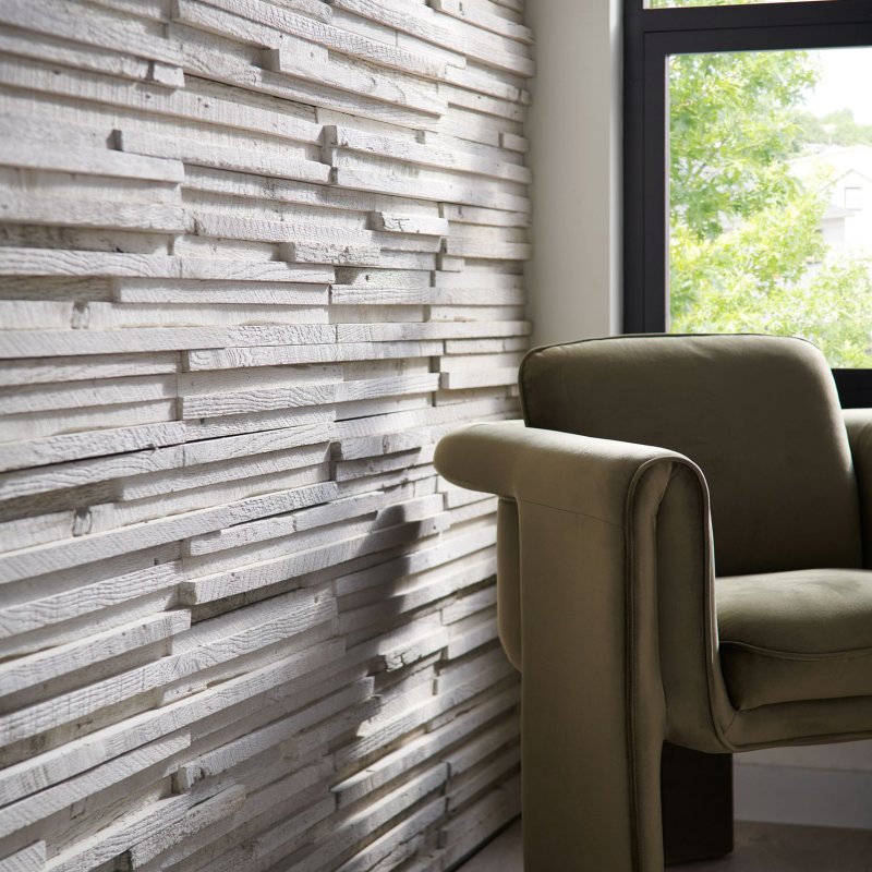 Rivenwood Stone Panels | Eldorado Stone Aged Wood Grain Look
